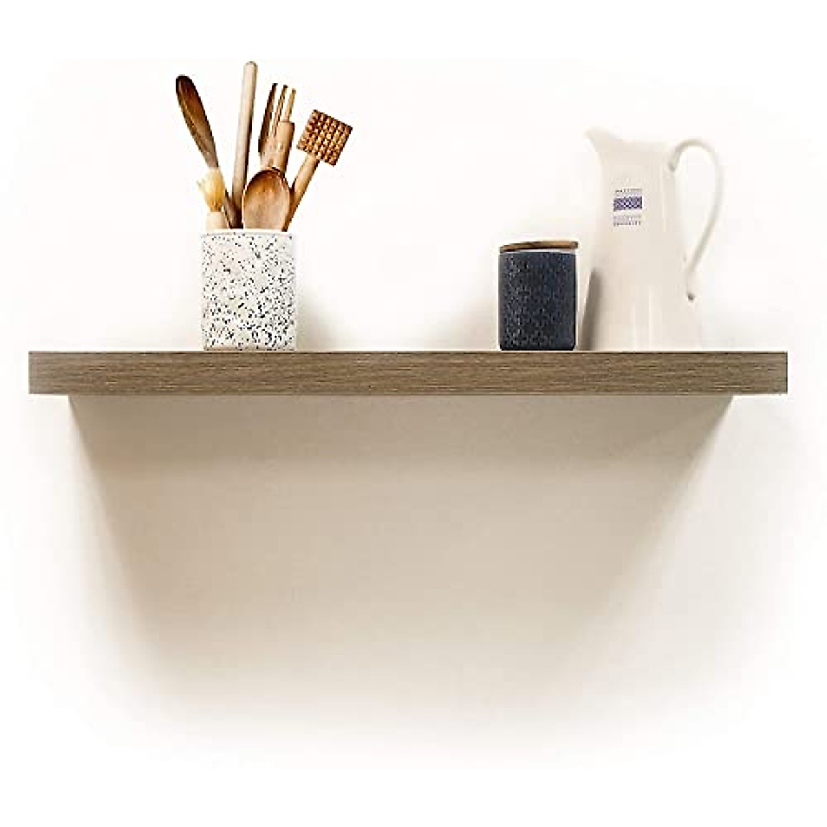 InPlace Shelving Lewis Hyman, 9602048E, Floating Shelf with Invisible Brackets, 35.4 Inch Wide x 2 Inch Height x 10.2 Inch Depth, Rustic Wood