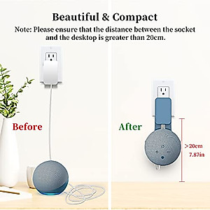 HomeMount Dot4 Generation Wall Mount - All New 4th Gen Outlet Holder, Space-Saving Accessories Built-in Cable Management Shelf (1-Pack, Blue)