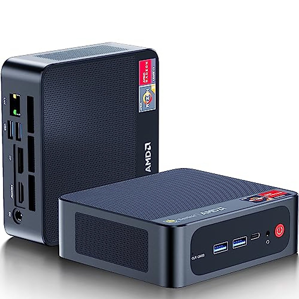 Beelink Mini PC, AMD Ryzen 5 5560U(6C/12T, Up to 4.0GHz), 16GB DDR4 RAM 500GB NVMe SSD, SER5 Mini Desktop Computer Support 4K@60Hz Triple Output/WiFi6/BT5.2/DP1.4/HDMI2.0/USB3.2 for Gaming/Office/Home