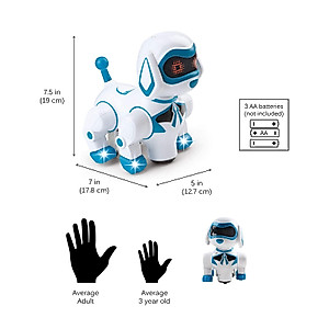 Vokodo Pet Robotic Dog Interactive Kids Toy Puppy Walks Barks Sits With Lights And Music Friendly Electronic Robot Companion Bump And Go Action Play Great Gift For Preschool Children Boy Girl Toddlers