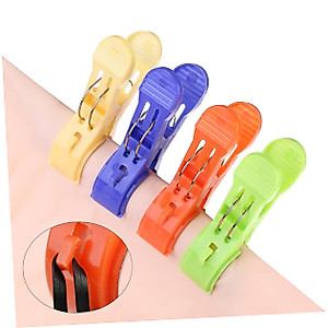 Zerodeko 48 Pcs Mini for Kids Clamp Tarp Clips Rope Clamp Bike Helmet Decorations Beach Tent Clothes Peg Clip Dress Guard Bike Cord Grip Tent Snaps Clothespin Camping