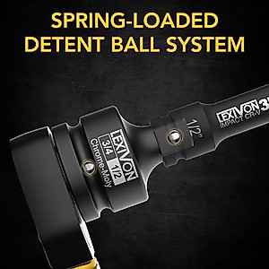 LEXIVON 3/4-Inch Impact Socket Adapter, 3/4" Female x 1/2" Male Reducer | Chrome-Molybdenum alloy steel = Fully Impact Rated (LX-402)