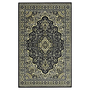 WESTLOOM 8x10 Indoor Living Room Bedroom Large Area Rug Medallion Collection Area Rug Non-Shedding Oriental Traditional Area Rug, Grey
