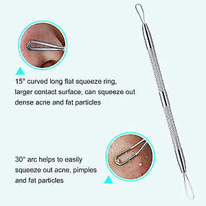Blackhead Remover Tool,lalasis 5 Pcs Pimple Popper Tool Kit，Blackhead Extractor Tool for Face Comedone Zit Acne Whitehead Blemish Popping Stainless Steel Extraction Tools Set