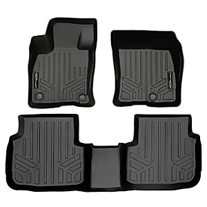 Smartliner All Weather Custom Fit Floor Mats 2 Row Liner Set Black Compatible with 2020-2023 Compatible with Ford Escape Does NOT Fit Hybrids