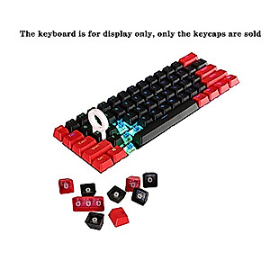 61 PBT keycaps 60 Percent Custom Backlit Key Caps Covers OEM Profile for Cherry MX Switch Mechanical Gaming Keyboard with Key Puller (keycap only) (HL)