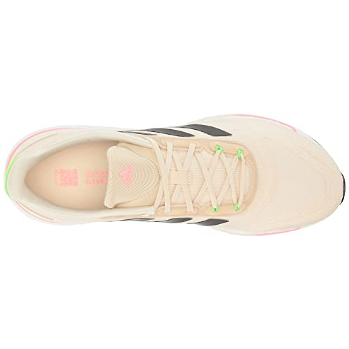 adidas Women's Supernova + Running Shoe, Ecru Tint/Carbon/Beam Pink, 9