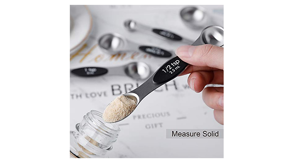 Magnetic Measuring Spoons Set of 7 Stainless Steel – Precise Kitchen Tools