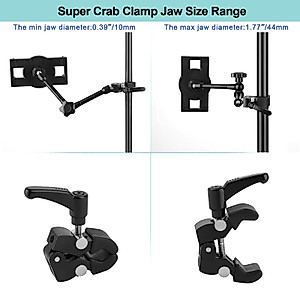 Mippko Tablet Holder for Microphone Stand and Mic Music Stand,Compatible with 4.7~12.9 inch iPad/Nexus/LG G Pads/e-Reader/iPhone,Multi Angle Adjustable 10 inch Long Aluminum Alloy Mount