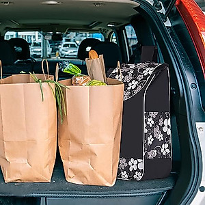 Trolley Bags for Shopping Cart Replacement Bag 7.87x12.60x25.98 Inch Foldable Waterproof Plum Blossom Oxford Shopping Cart Bag with Fasten Tape for Shopping Grocery Cart Trolley Bag Shopping Cart