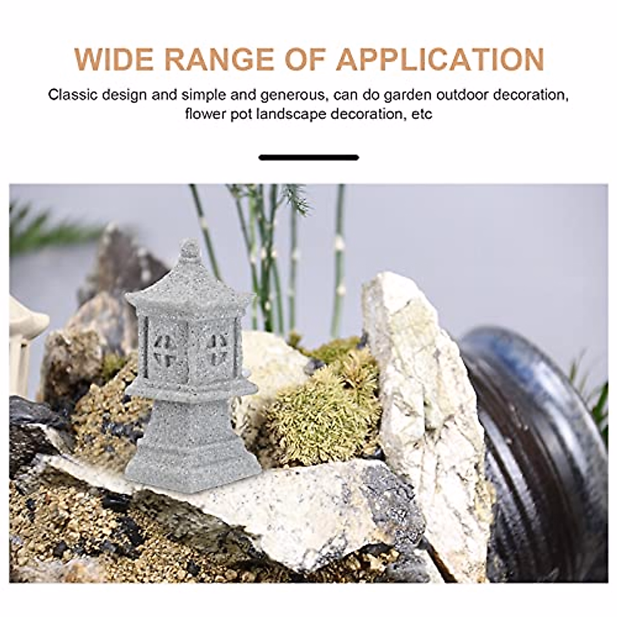 Yardwe 3pcs Mini Pagoda Statue Fairy Garden Pond Tower Sandstone Decorations Zen Garden Decor Micro Rockery Landscape Decoration Accessories Fairy Garden Ornament