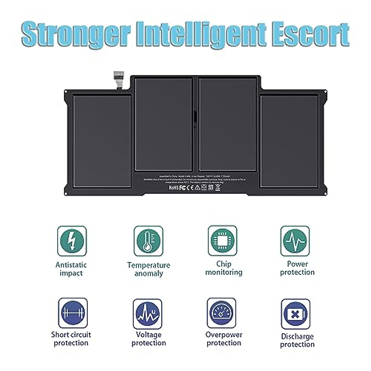 Bovekeey 55Wh A1405 Battery A1369 A1466 A1496 for MacBook Air 13 inch A1369 (2010-2011), A1466(Mid 2012, Mid 2013, Early 2014, Early 2015, 2017), A1496 A1377 [EMC :2925, 2469, 2559, 2392, 2632, 3178]