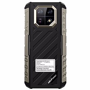 Ulefone Armor 22 Rugged Cell Phone Android 14, Up to 16+256GB, 64MP Night Vision Camera, 64MP Main Camera, 6600mAh, 120Hz Display, 4G LTE Smartphone (Black)