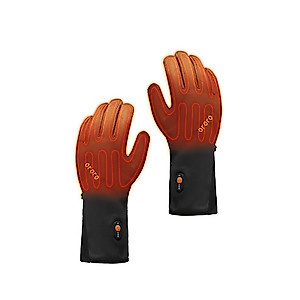 ORORO Heated Gloves Liner for Men and Women, Lightweight Heated Liner Gloves for Riding, Skiing and Arthritis Hands (Black, S)