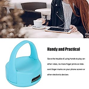 Sanpyl Mobile Phone Remote Control, Mini Bluetooth Remote Control Ring Automatic Page Browsing Phone Bluetooth Fingertip Controller, for All Smartphones(Blue)