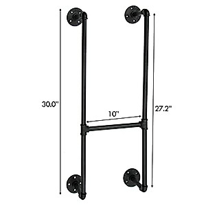 Bathroom Towel Rack, Wall Mounted Industrial Pipe Organizer Holder, Bath Hand Towel Washclothese Storage Holder, RV Camper Organizer Shelf