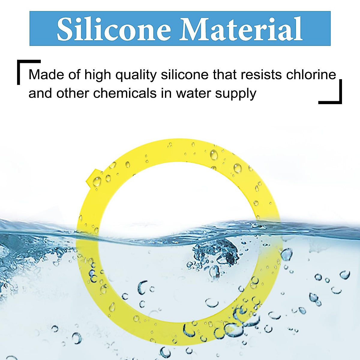 Flush Valve Seal for Kohler, Kohler Toilet Lank Parts, 3 Pack GP1059291 Silicone Replacement for Toilets, Upgraded Canister Flush Valve Kit(Yellow)