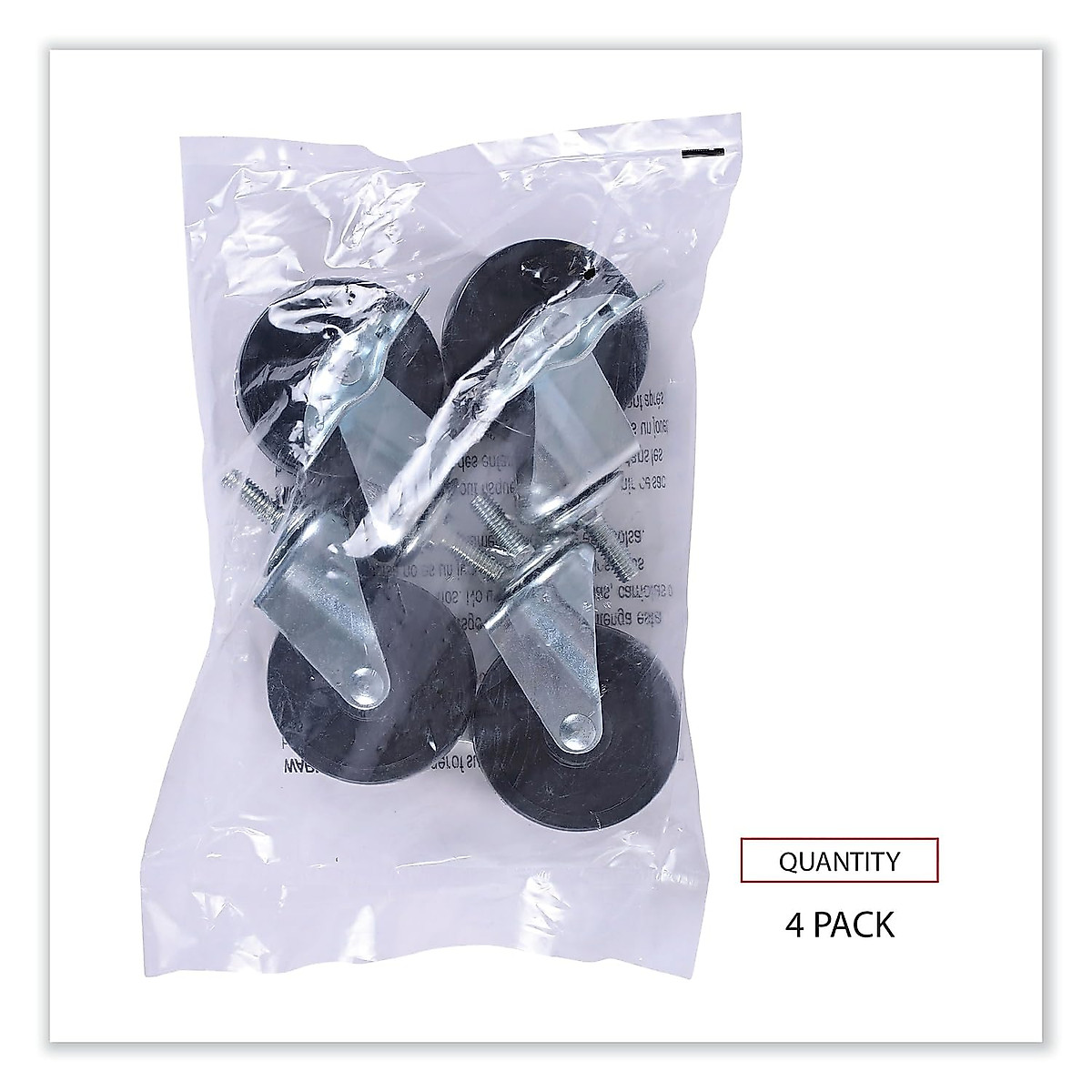 Alera ALESW790004 125 lbs. Capacity Casters for Wire Shelving Set (4-Piece/Set)