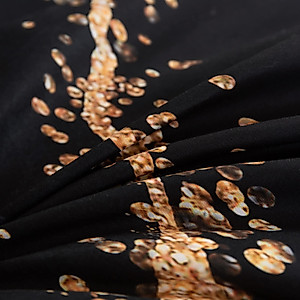 Tailor Shop Marble Bedding Set Soft Microfiber Black and Gold Comforter Set Queen Size for Kids Men and Women with 1 Marble Comforter and 2 Pillowcases…