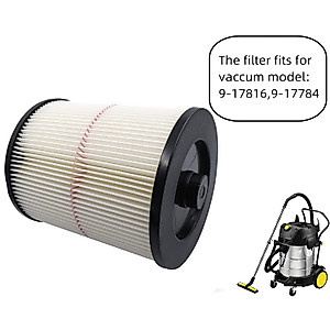 17816 Replacement Filter For Craftsman 9-17816 Wet/Dry Vacuum Cleaner Fit 5 gallon,1 pack
