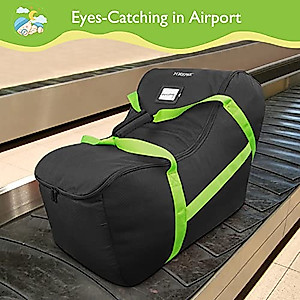 Infant Car Seat Travel Bag Compatible with All Nuna Pipa Car Seat and Base, Chicco KeyFit 30 and Base, Padded Car Seat Bags for Air Travel, Car Seat Gate Check Bag with 5 Protective Bumper Feet
