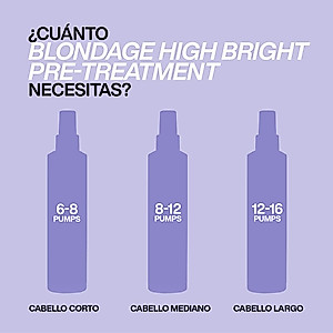 Redken Blondage High Bright Pre Treatment | Brightens and Lightens Color-Treated and Natural Blonde Hair Instantly | Infused with Vitamin C