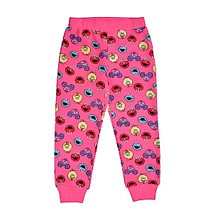 Sesame Street Girls Long Sleeve Shirt and Pants Set for Baby, Toddlers, and Little Kids