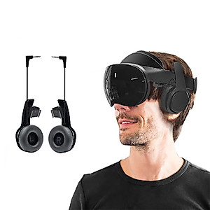 Globular Cluster Stereo VR Headphones for Meta Quest Pro - Clip On Design Easy to Install and Remove- Clip Point and Arm Angle Adjustable