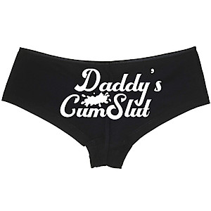Knaughty Knickers Daddys Little Cumslut Submissive Oral Slut Black Boyshort DDLG