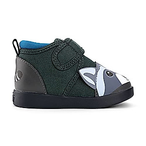 ikiki Squeakerless Shoes for Toddlers/Little Kids (Raccoon, Gray, Size 10)