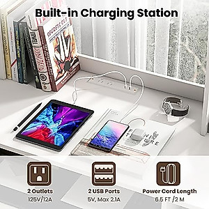 Giantex White Computer Desk with Hutch and Bookshelf, 43.5" Computer PC Table with Keyboard Tray & CPU Stand, Modern Writing Desk Workstation for Home Office