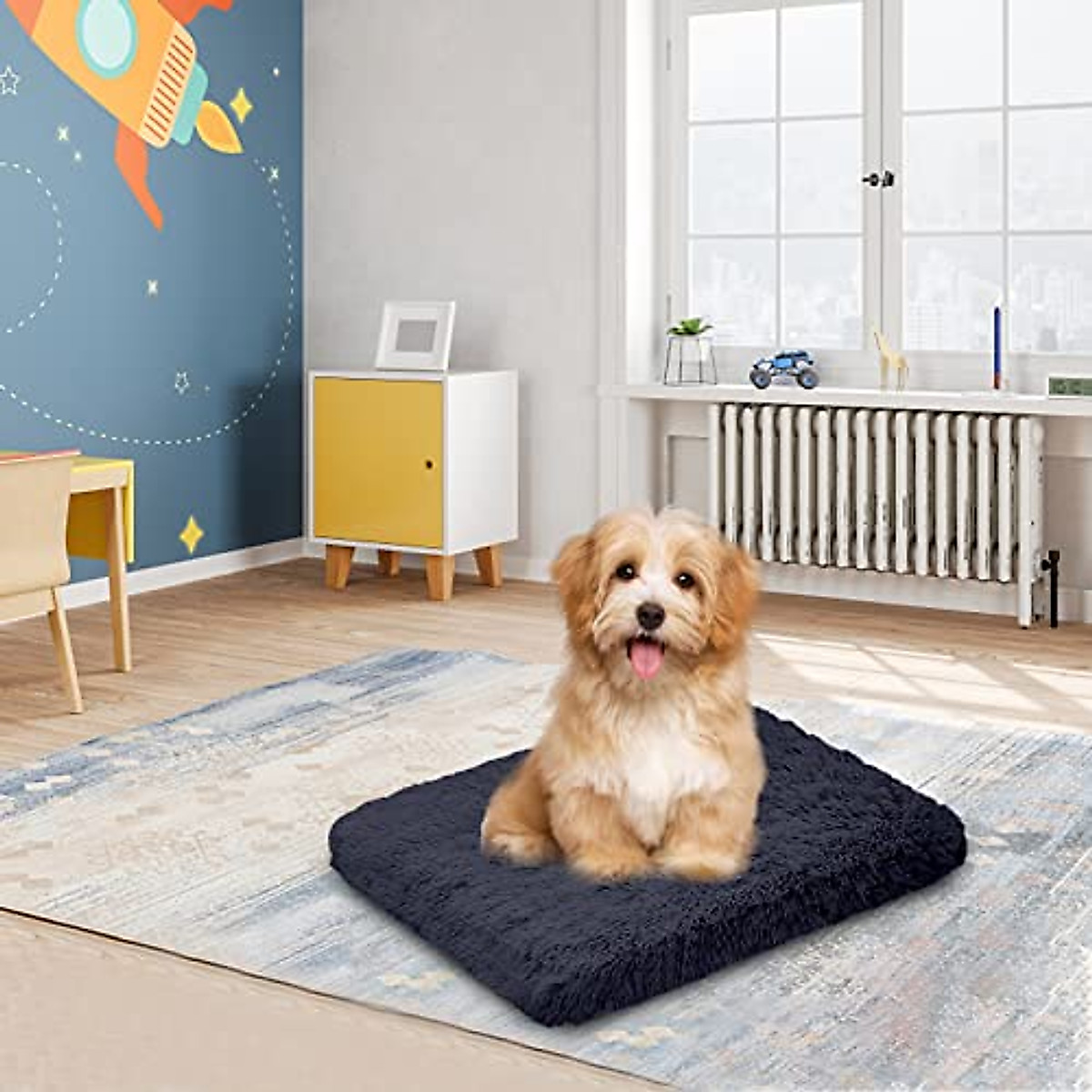 Dog Fluffy Bed, Square Plush Dog Bed, Soft Cloth Mat, Pets Soft Cushion Bed, Dog Bed Mats, Pet Friendly Bedding, Dog Bed Features, Plush Square Kennel Cat Mat Pet Kennel, Soft Cloth Mat for Dogs