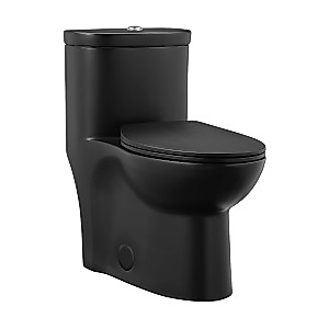Swiss Madison SM-1T205MB Sublime One Piece Elongated Toilet Dual Flush, Matte Black