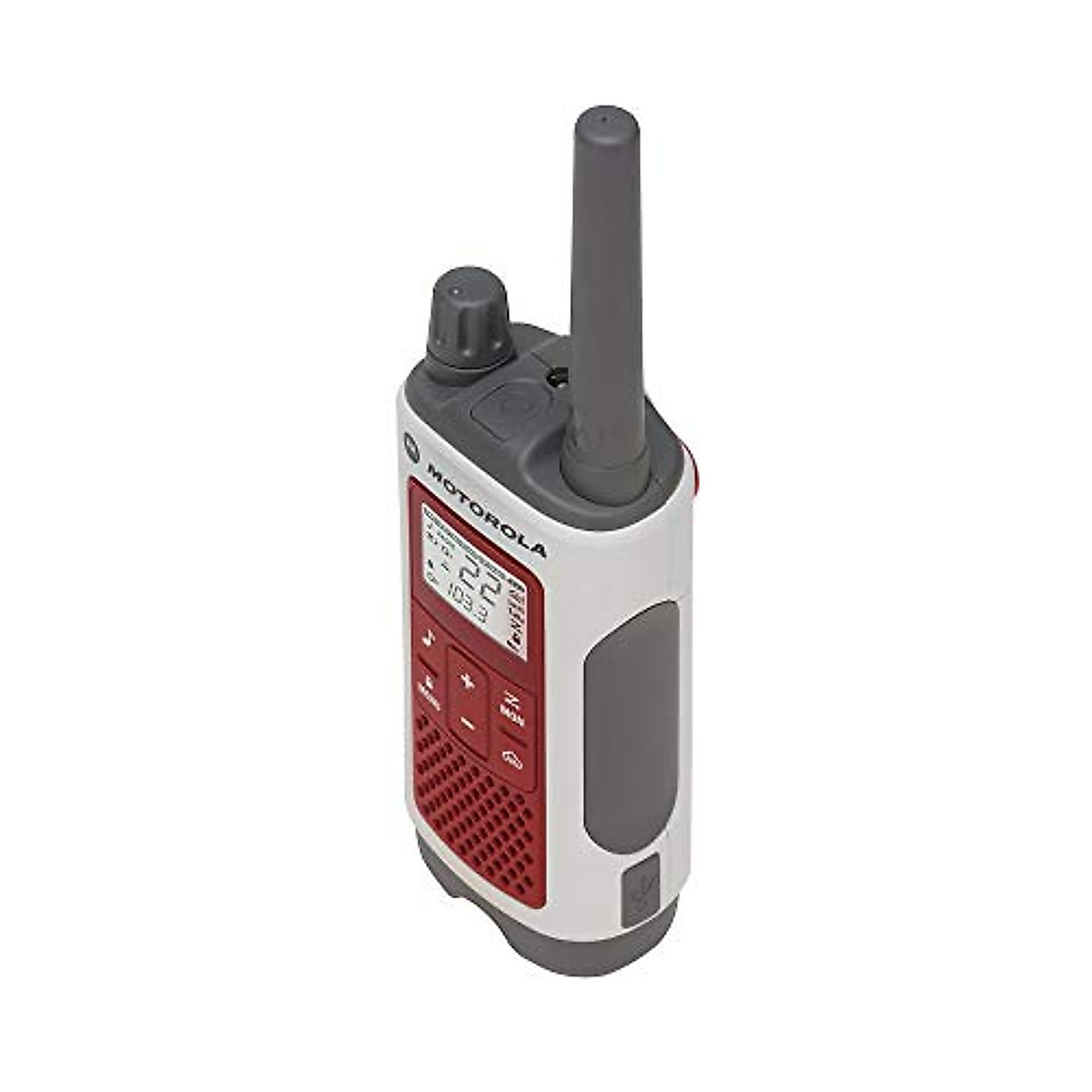 Motorola Solutions, Portable FRS, T482, Talkabout, Two-Way Radios, Red Cross, Emergency Preparedness, Rechargeable, 22 Channel, 35 Mile, White W/Red, 2 Pack