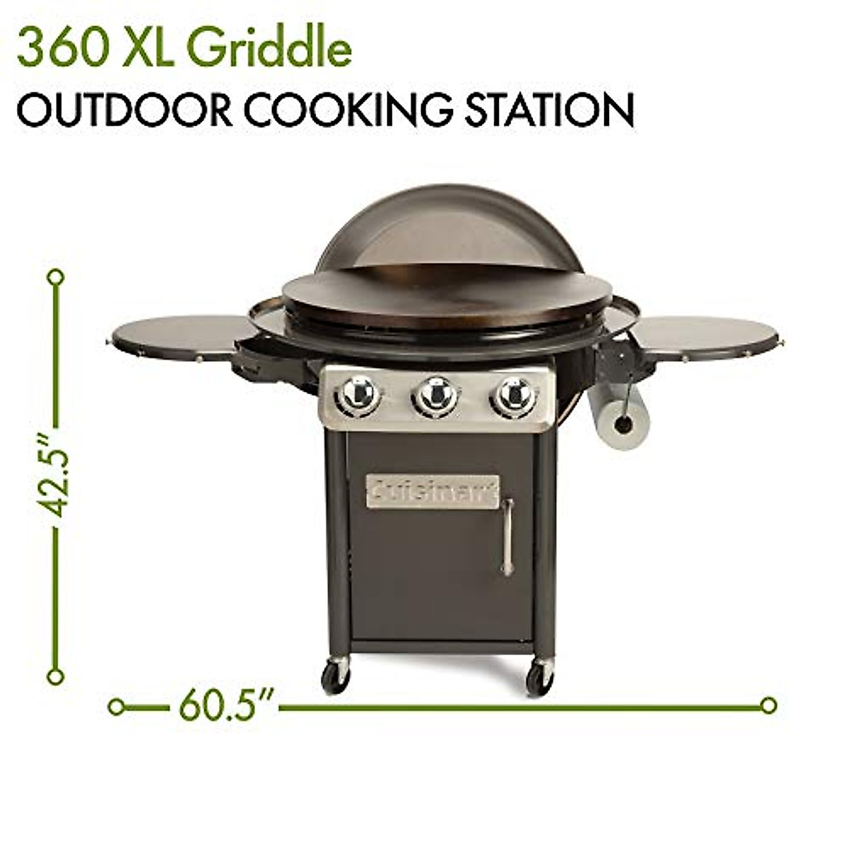 Cuisinart CGG-999 30-Inch Round Flat Top Surface 360° XL Griddle Outdoor Cooking Station