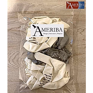 30PC Biodegradable Remembrance Balloons: White & Silver Personalizable Funeral Balloons for Balloon Releases & Sympathy Gifts | Created/Sold by AMERIBA, a USA company (Variety Pk White, Black Writing)