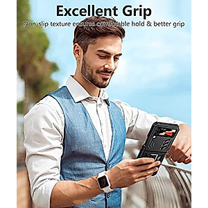 for Samsung Galaxy Z-Flip4 5G Case: Military Grade Protection Shockproof Cell Phone Case with Kickstand & Holster | Protective Drop Proof Rugged Cover for Galaxy Z Flip 4