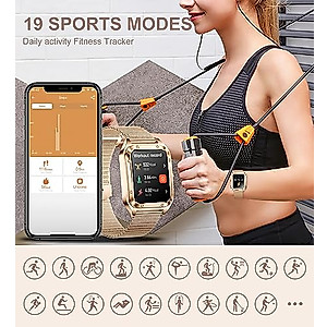 Iaret Smart Watch for Women (Call Receive Dial), Smart Watches for Android iOS Phones Smartwatch with AI Voice Control Heart Rate Sleep Monitor Pedometer Waterproof Activity Tracker