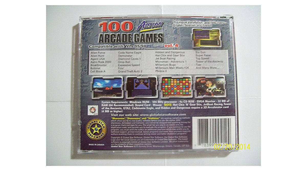 100 Great Action Arcade Game Volume 4 for PC | Global Star Software