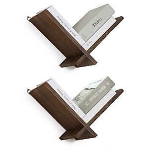 Afuly Bookshelf for Wall, THICKENED Solid Wood Desktop Book Shelves for Small Spaces, Hanging Wall Mounted Shelves Book Storage Organizer, Floating Bookshelf for Office Living Room Bedroom