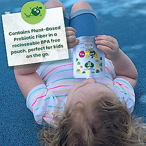 GoGo SqueeZ Happy TummieZ Organic Apple Pear Yellow Carrot Raspberry, 3.2 Oz (Pack of 4), Kids Snacks with Prebiotic Fiber, Gluten Free, Nut Free, Dairy Free Gut-Friendly Snack