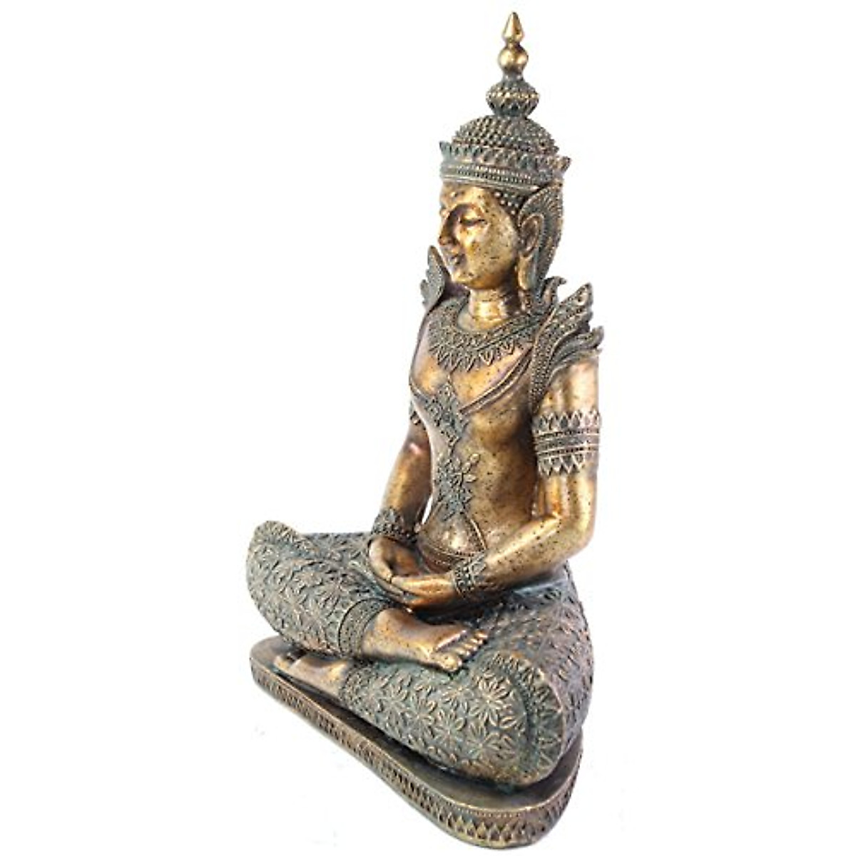 W Feng Shui 12" Thai Buddha Dhyani Mudra Home Decor Peace Statues(G16516)