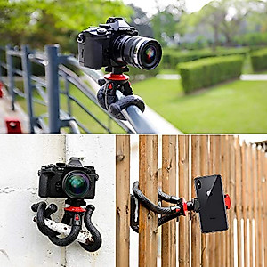 Camera Tripod, Fotopro UFO Flexible Tripod for Camera Bendable Handheld Vlogging Tripod with Phone Mount for iPhone Samsung Canon DSLR Sony Nikon