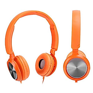 eboxer-1 3.5mm Port On Ear Gaming Headphone Portable Headset, Stereo Music Headset, Kids Headphones Gift for Kids PC Lartop Phone(Orange)