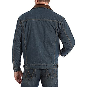 Wrangler Men's Concealed Carry Blanket Lined Denim Jacket, Indigo, Large
