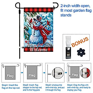 Yileqi Holiday and Seasonal Garden Flags Set 12 Pack Double Sided Yard Flags with Zipper Storage Bag, Easter Spring Garden Flag Festive Small Size Flag for Outdoor Decoration 12x18 Inch