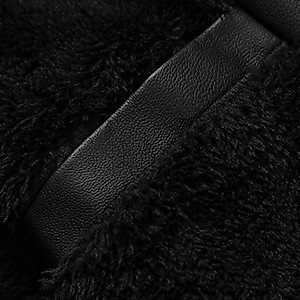 Maiyifu-GJ Men Slim Motorcycle Military Jacket Faux Leather Zip Up Windproof Moto Coat Stand Collar Vintage Outwear with Belt (Black,Large)