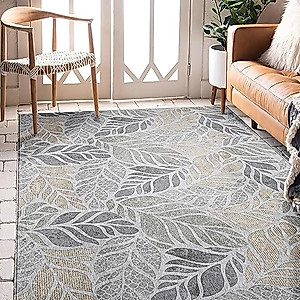 Dalyn Rugs Indoor/Outdoor Tropics TC3 Gray Washable 8' x 10' Rug