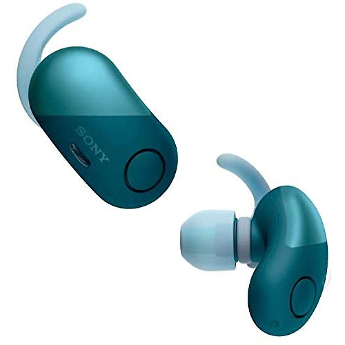 Sony Wireless Bluetooth in Ear Headphones: Noise Cancelling Sports Workout Ear Buds - Cordless, Sweatproof Sport Earphones, Built-in Microphone, Extra BASS WF-SP700N/L (International Version) Blue