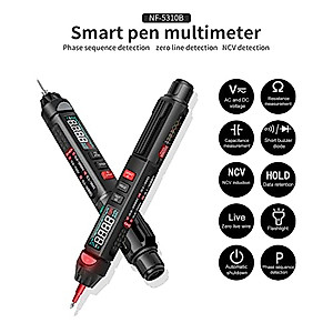 NOYAFA Voltage Detector, Pen Multimeter Non-Contact Voltage Tester, Suitable for DC Voltage and AC Voltage, Resistance, Capacitance, Diode, etc.